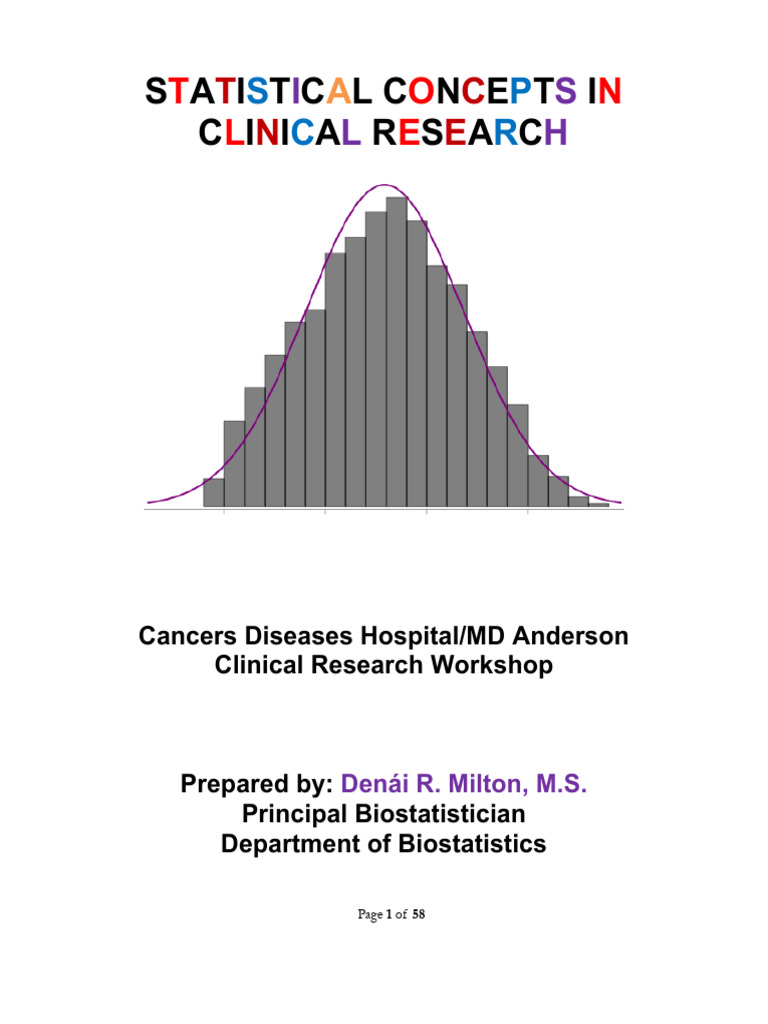 Statistical Concepts in Clinical Research | PDF | Statistics | Phases ...