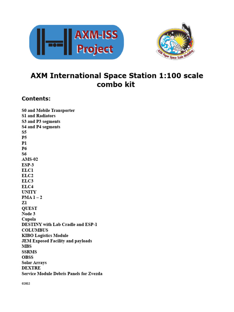 ISS1100AXMcombo | PDF | Integrated Truss Structure | Space Programs