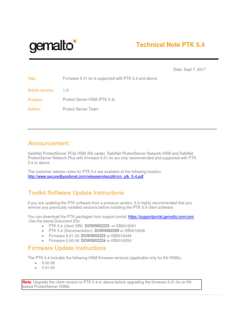 PTK5.4_TechNote | PDF | Client (Computing) | Computer Architecture