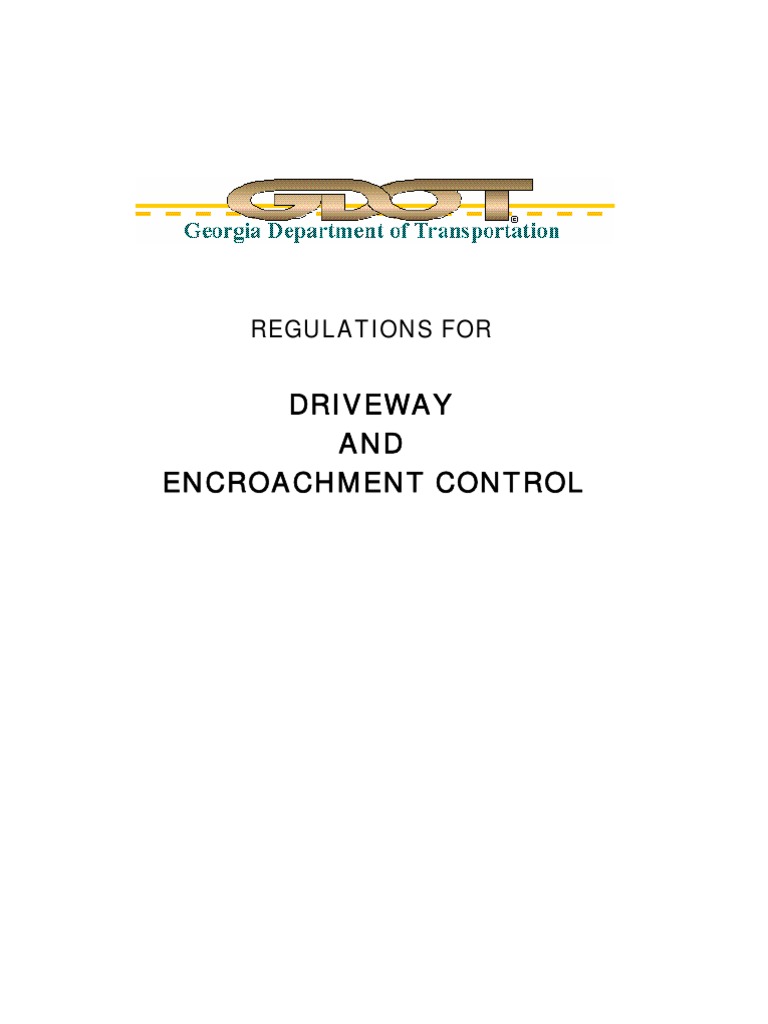 GDOT Driveway Manual-Full | PDF | Surety Bond | Traffic