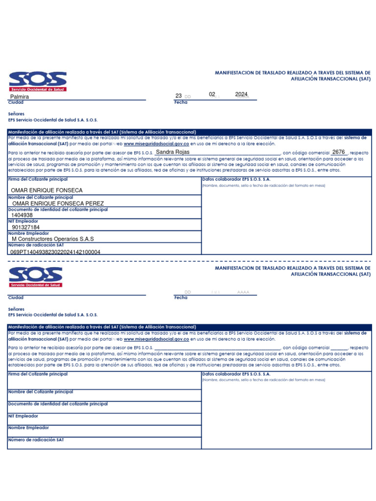 Formato SAT Omar Fonseca | PDF