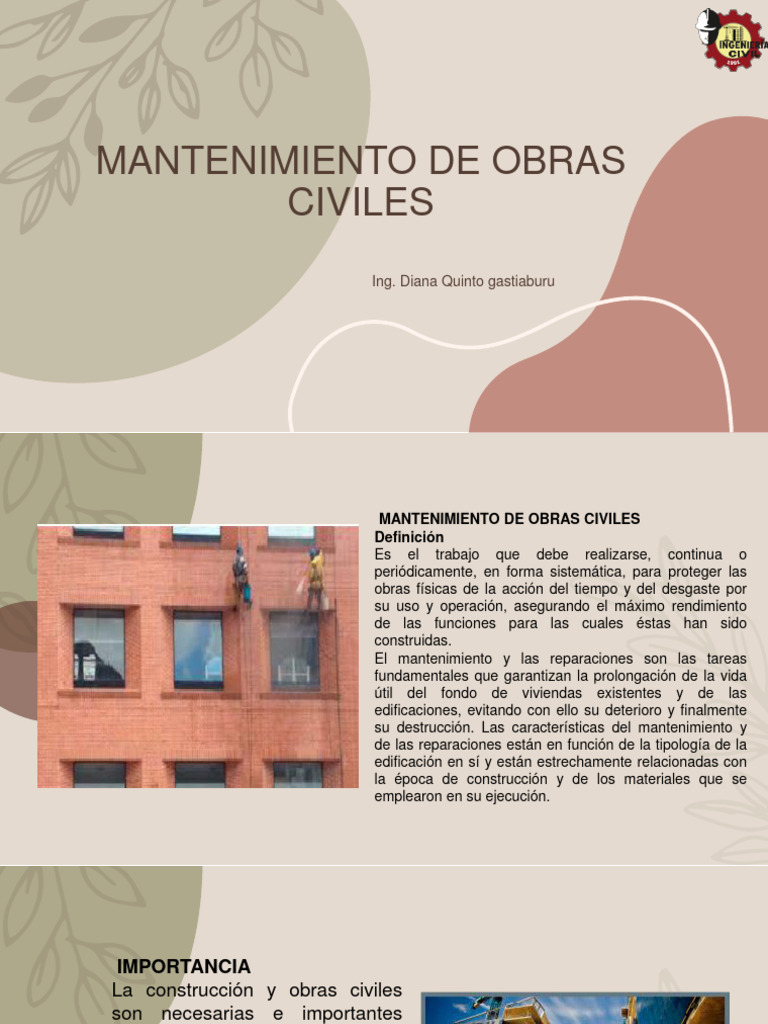 Mantenimiento de Obras Civiles | PDF | Hormigón | edificio