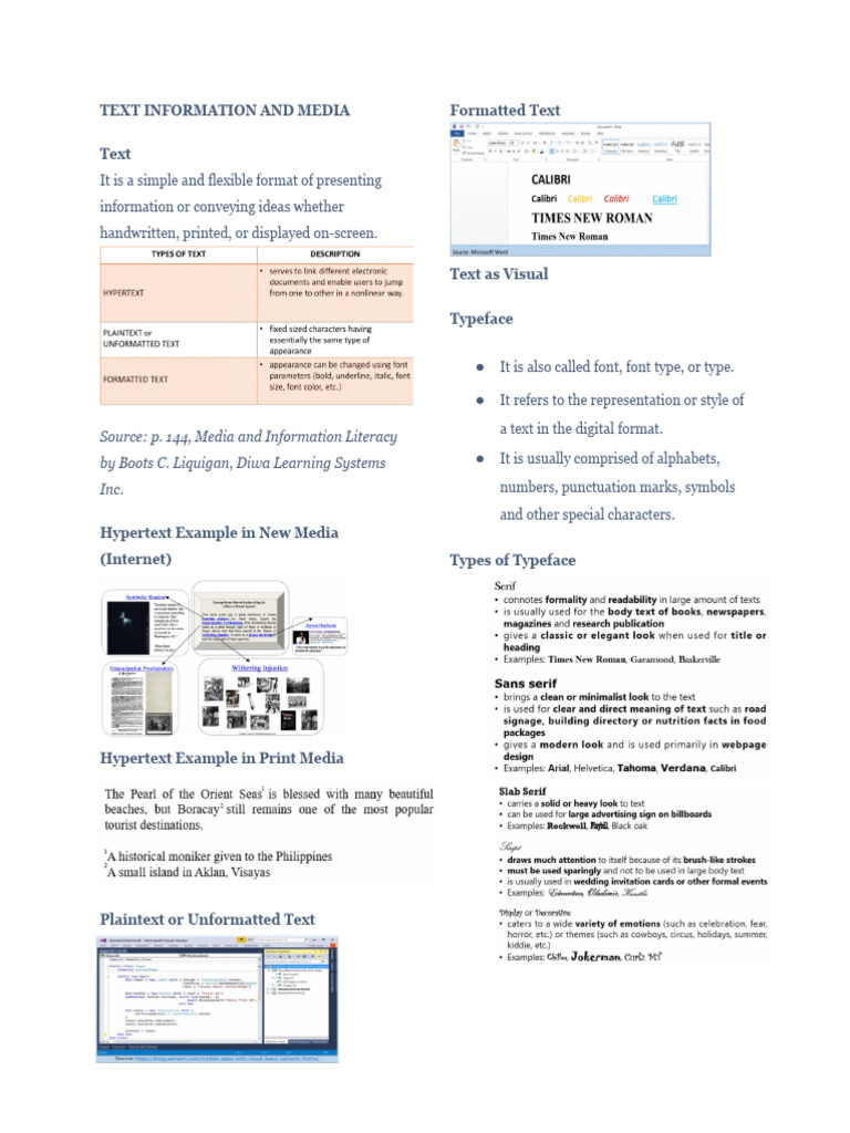 TEXT_VISUAL INFORMATION AND MEDIA | PDF | Composition (Visual Arts)