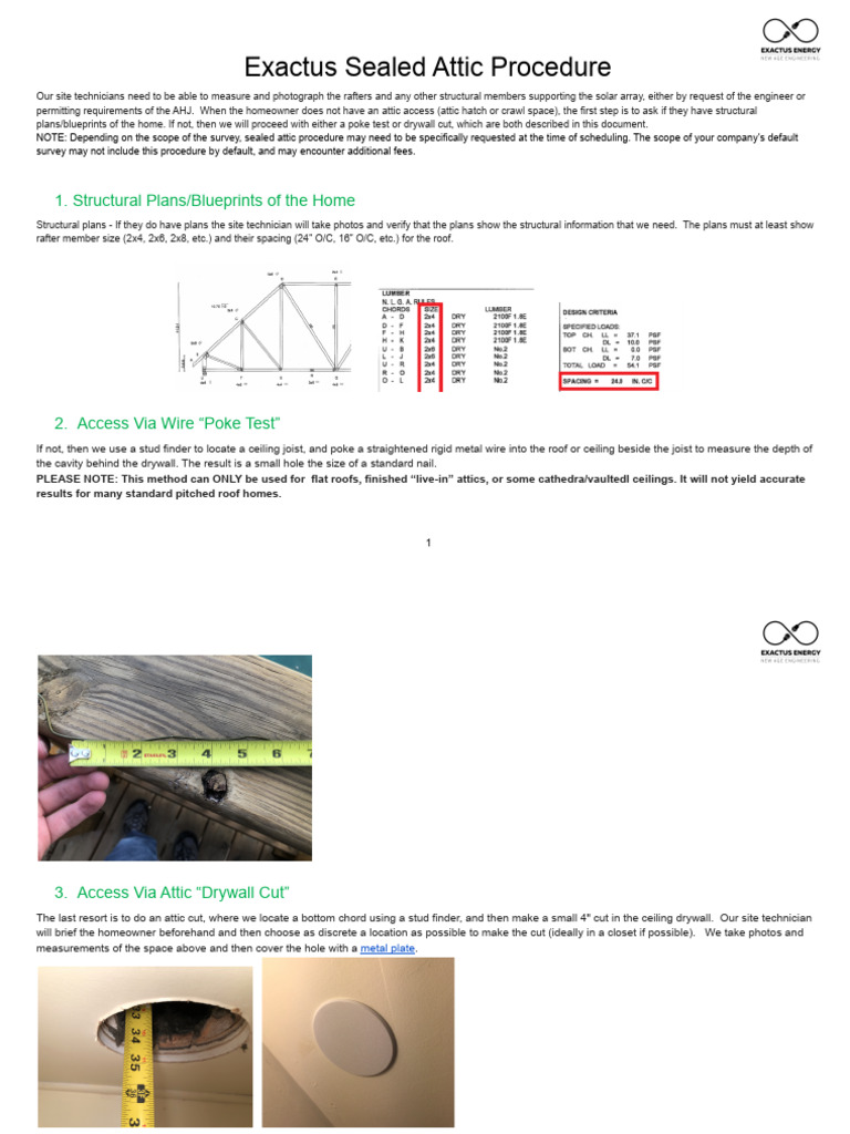 Sealed Attic Procedure | PDF