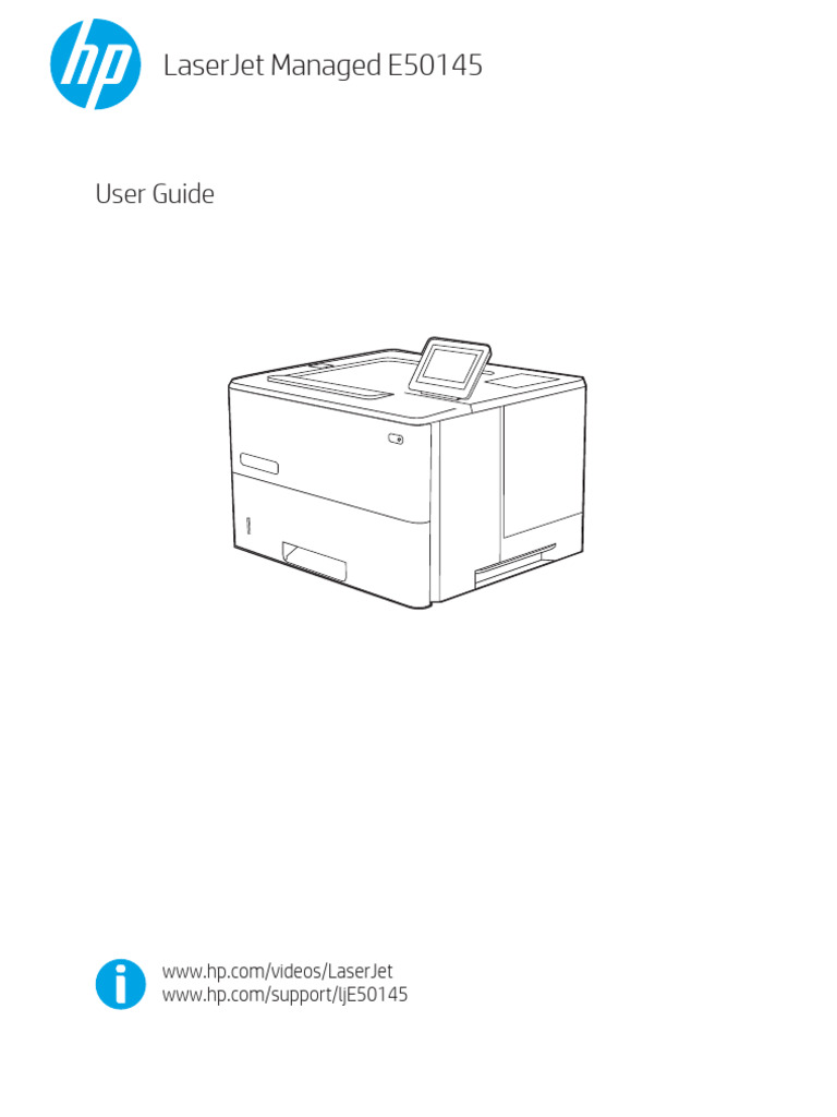 HP LaserJet Managed E50145 | PDF | Printer (Computing) | Computer Network