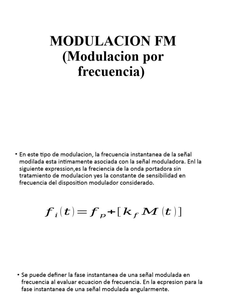 Modulacion Fm | PDF | Modulación de frecuencia | Modulación