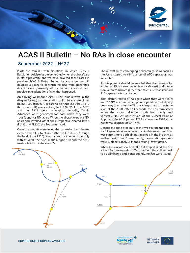 Acas Ii Bulletin - No Ras in Close Encounter: September 2022 - N 27 ...