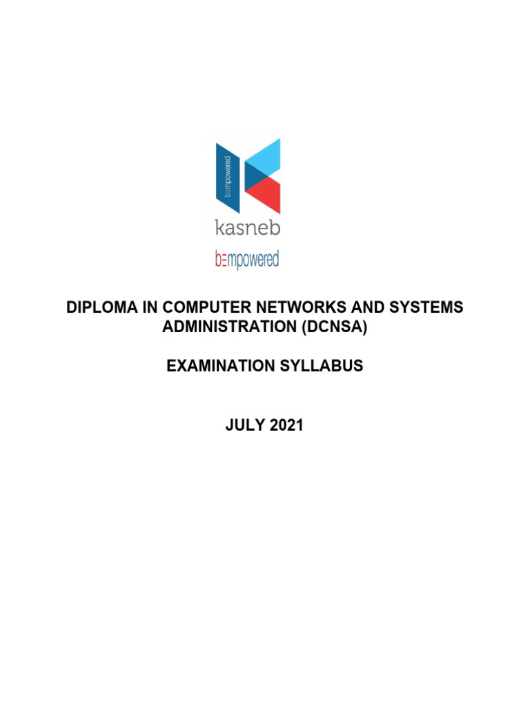 Dcnsa Syllabus Final September 2021 | PDF | Accountant | Operating System