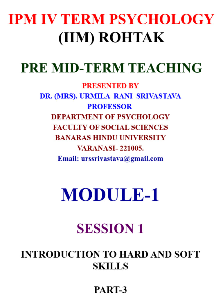 Session 1 PART 3 Hard & Soft Skills | PDF | Interpersonal Relationships | Skill