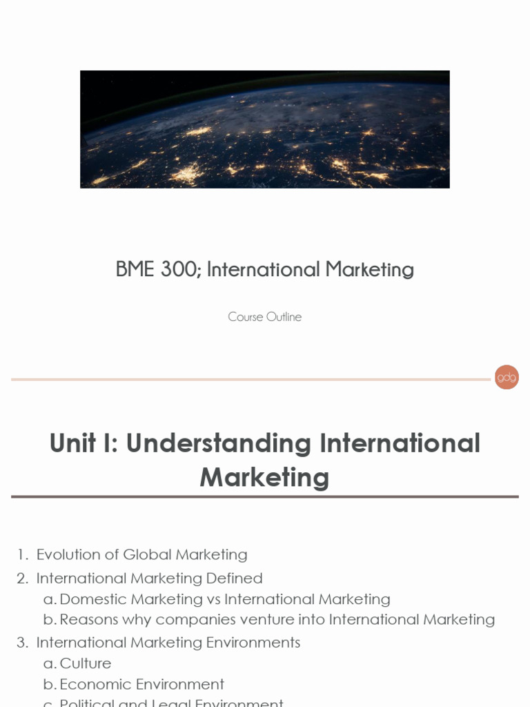Lecture Slides BME 300 Unit 1 | PDF | Marketing | Institution