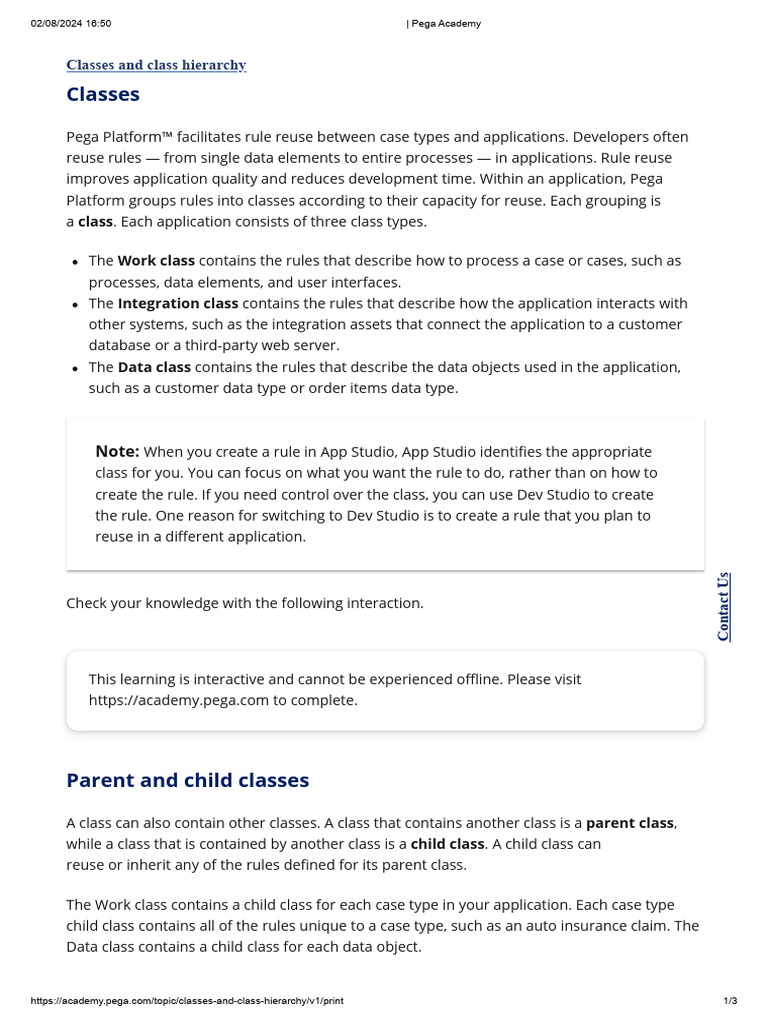 Pega Academy2 | PDF | Class (Computer Programming) | Application Software