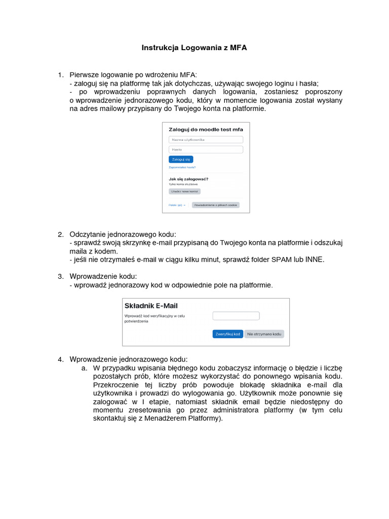 Instrukcja Logowania Z MFA | PDF