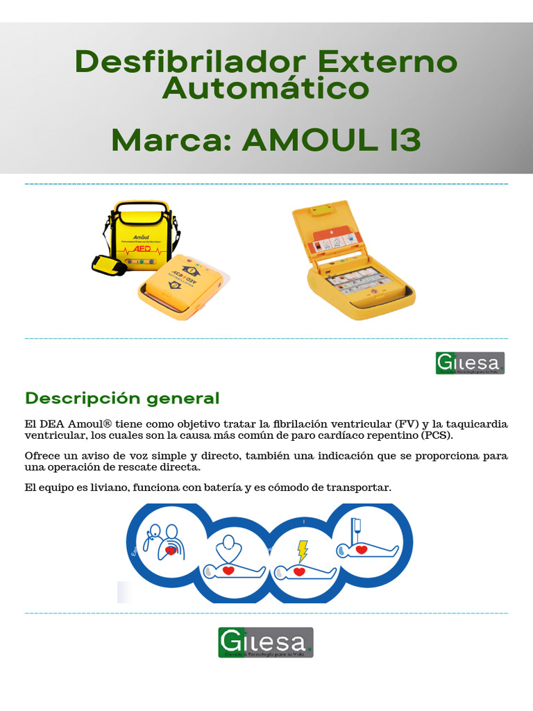 FT Desfibrilador Amoul I3 | PDF