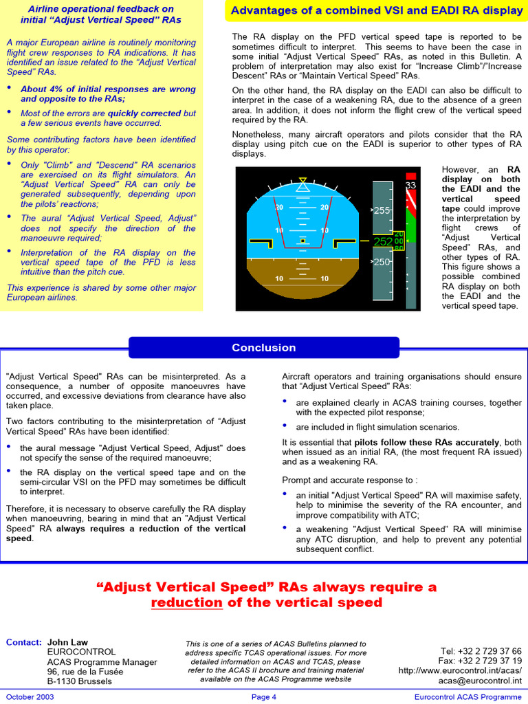 "Adjust Vertical Speed" Ras Always Require A Reduction of The Vertical ...