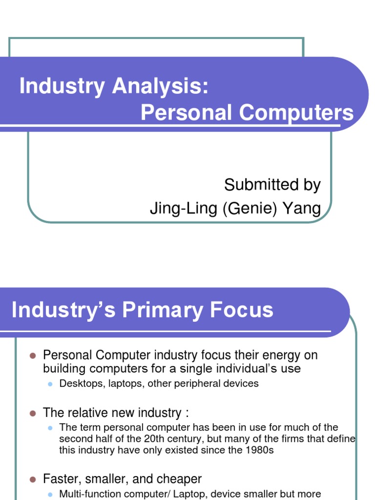 PC Industry Analysis: Focus on Desktops, Laptops, and Peripheral ...