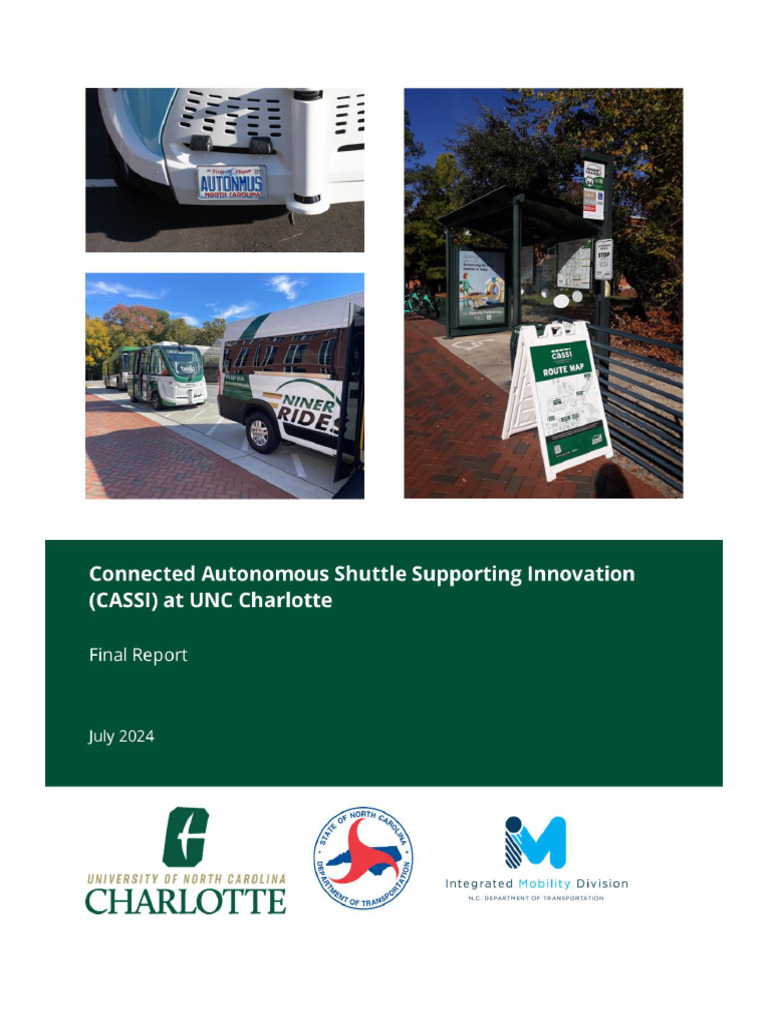 Cassi Ncdot Unc Charlotte Final Report | PDF | Public Transport | Accessibility