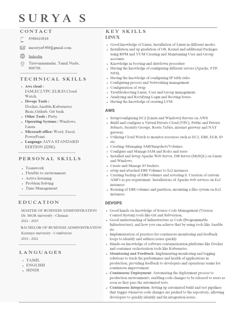 Surya Resume | PDF | World Wide Web | Internet & Web