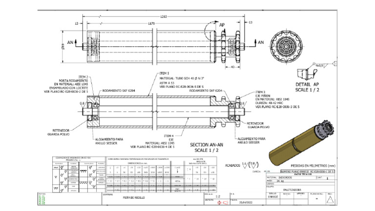 Plano Rodillo Dentado | PDF