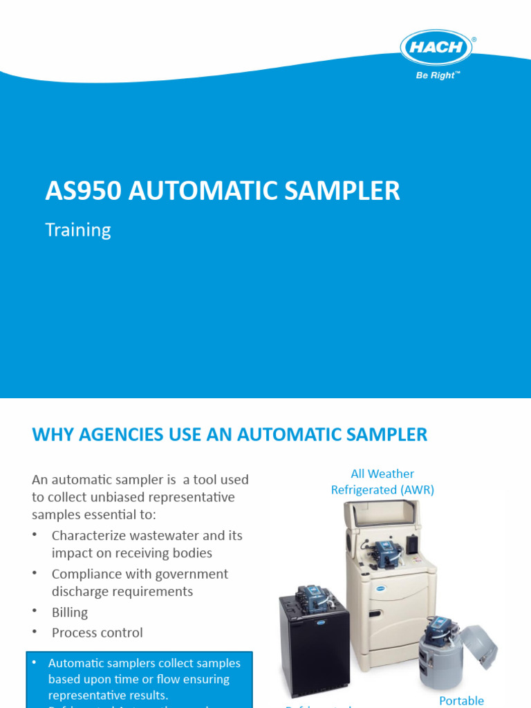 AS950 Sampler Basic Training For Customers | PDF | Pump | Computing
