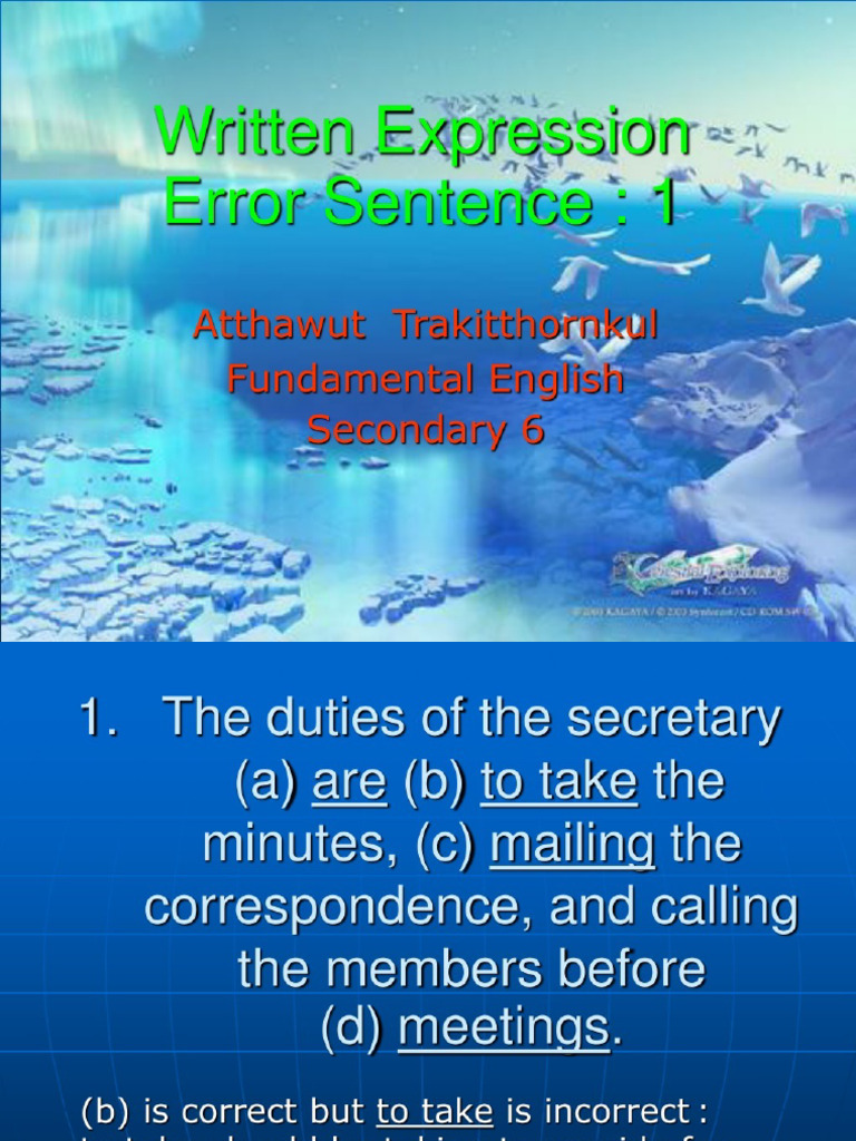 Written Expression | PDF