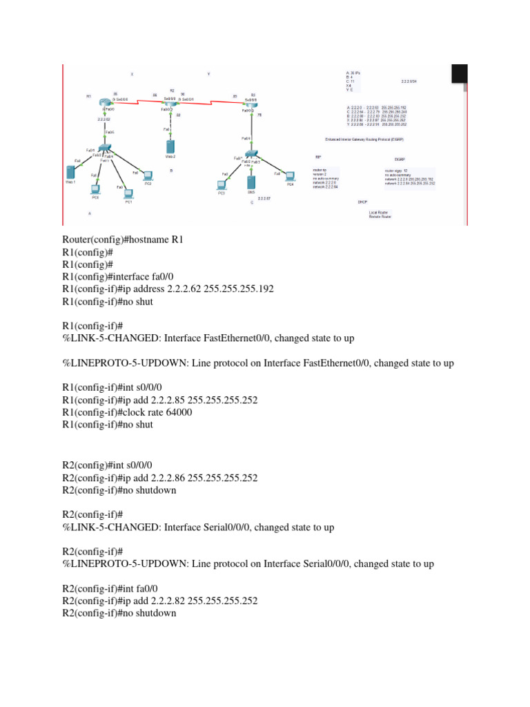 Dhcp Eigrp Commands | PDF | User Interface | Router (Computing) Dhcp Eigrp Commands | PDF | User Interface | Router (Computing)