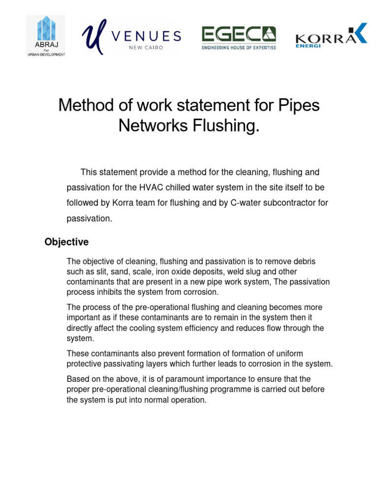 1 Flushing HVAC Method Rev 01 | PDF | Pump | Pipe (Fluid Conveyance)