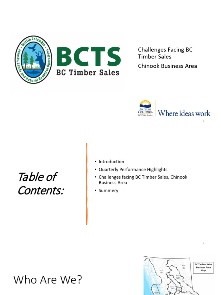 BCTS - Operations Manager | PDF | Sustainability | Forests