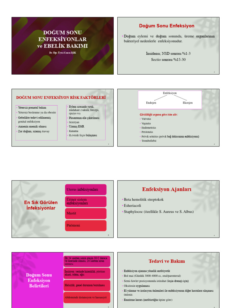 Doğum Sonu Enfeksi̇yonlar-1 | PDF