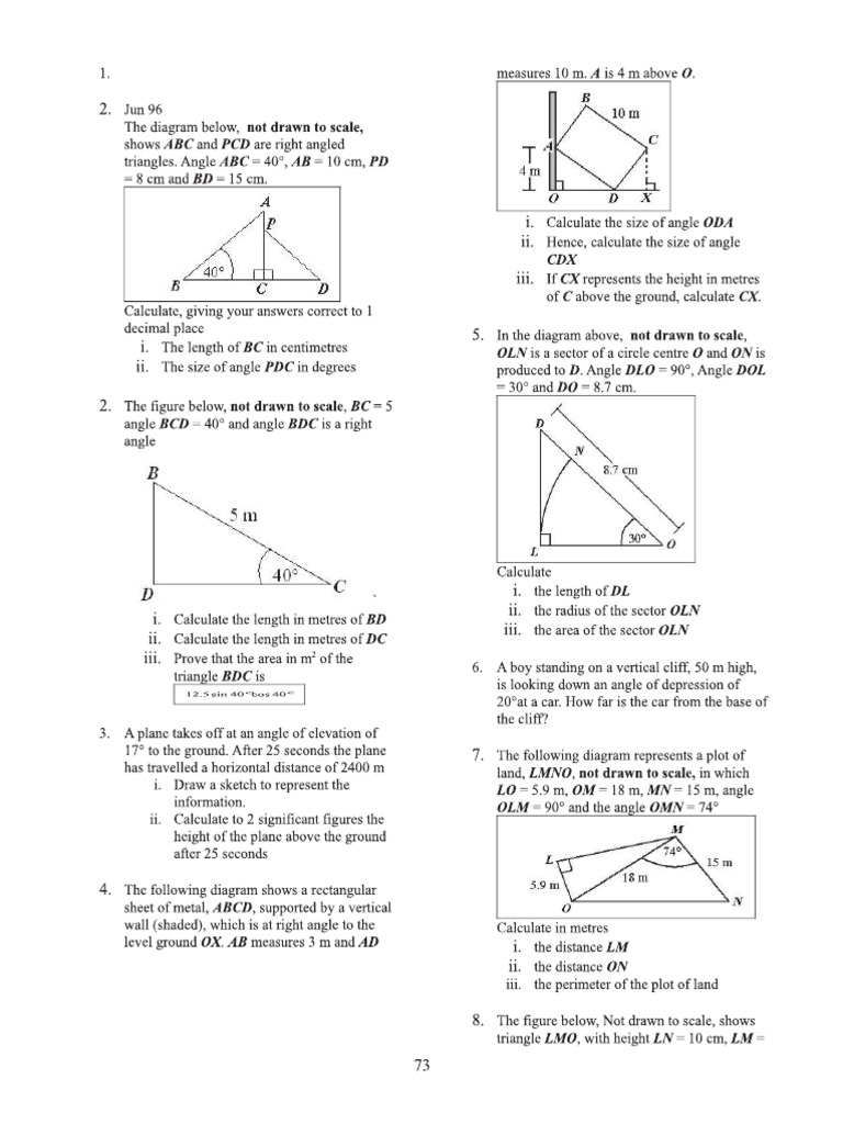 Csec Worksheet On Bearings | PDF