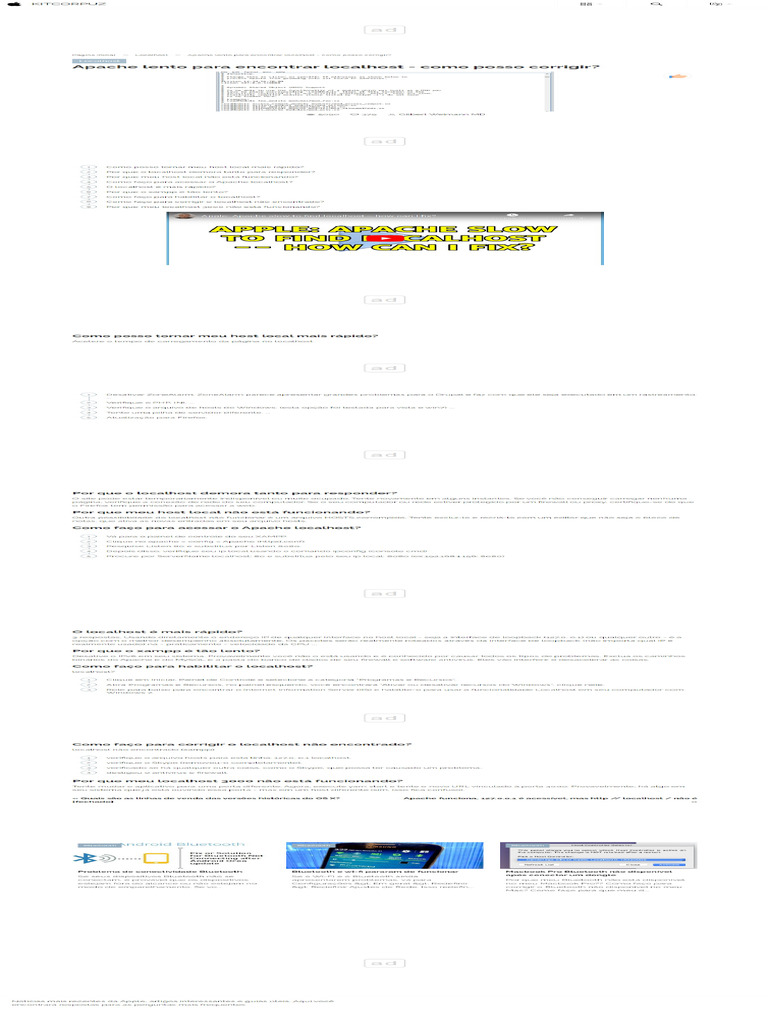 XAMPP-Configuracao de SERVIDOR APACHE para Quando Fica LENTO - Tudo | PDF
