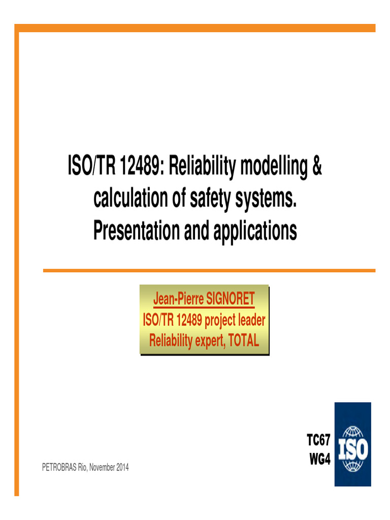 3-Iso TR 12489-j P Signoret-Ed S | PDF | Reliability Engineering | International Organization ...
