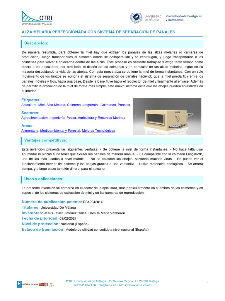 Alza Melaria Innovadora para Apicultura | PDF | Apicultura | Miel