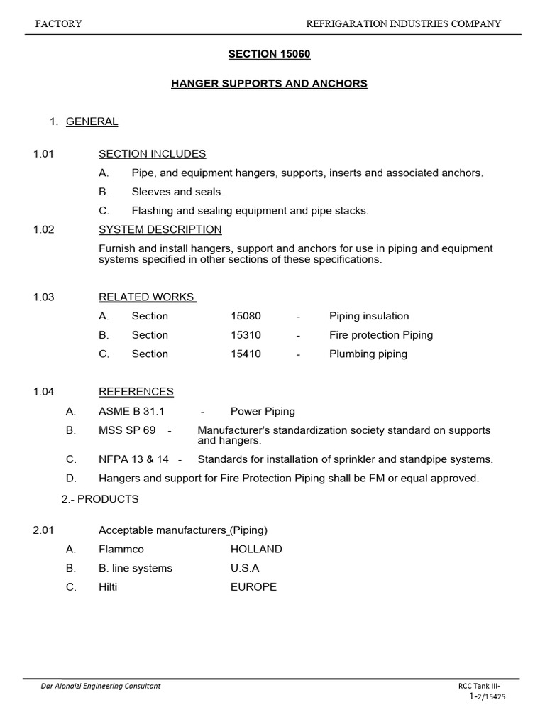Hanger Supports And Anchors Pdf Pipe Fluid Conveyance Concrete