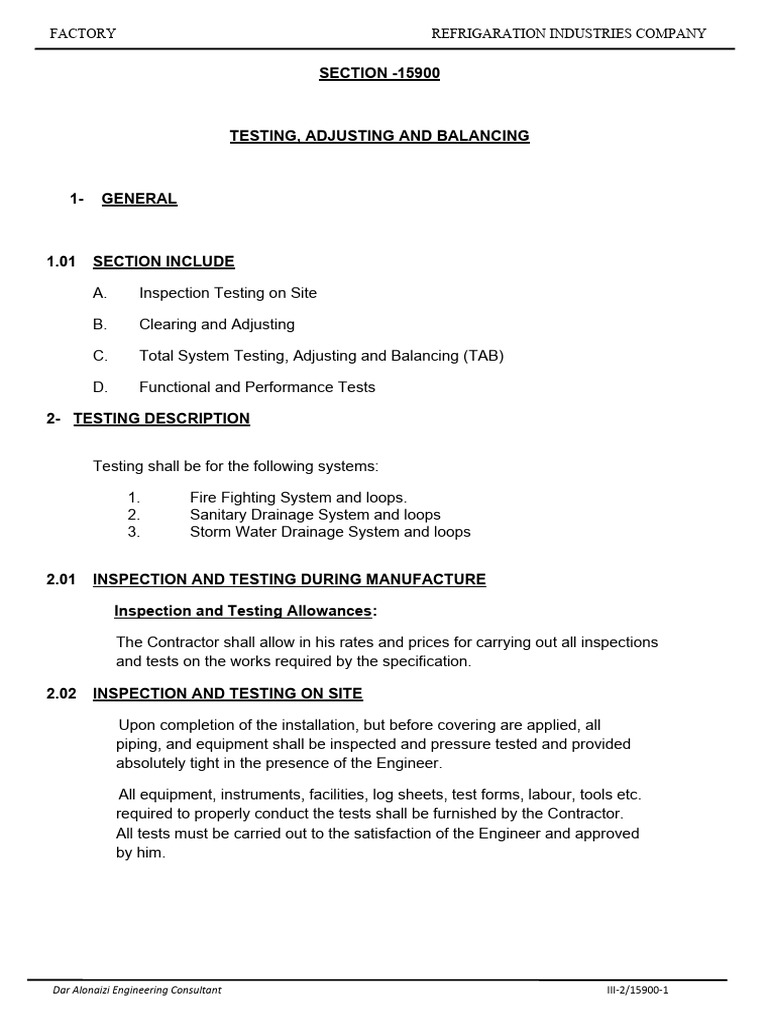 Testing and Balancing for Mechanical Systems | PDF | Pump | Reliability ...