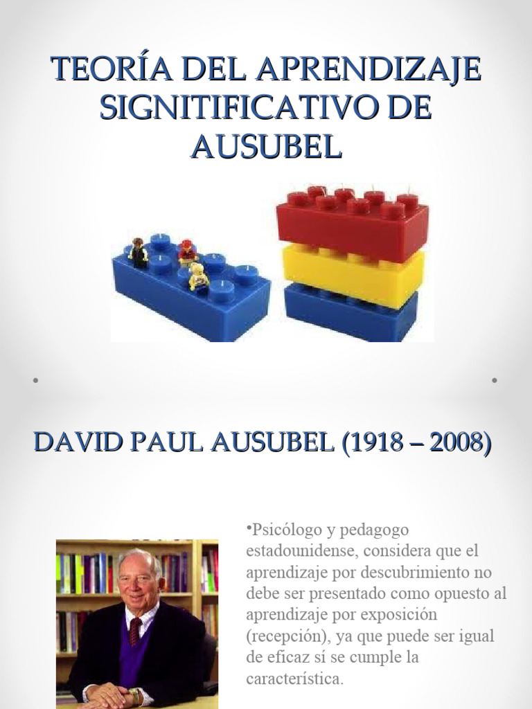 Teoría Del Aprendizaje Significativo de Ausubel | PDF