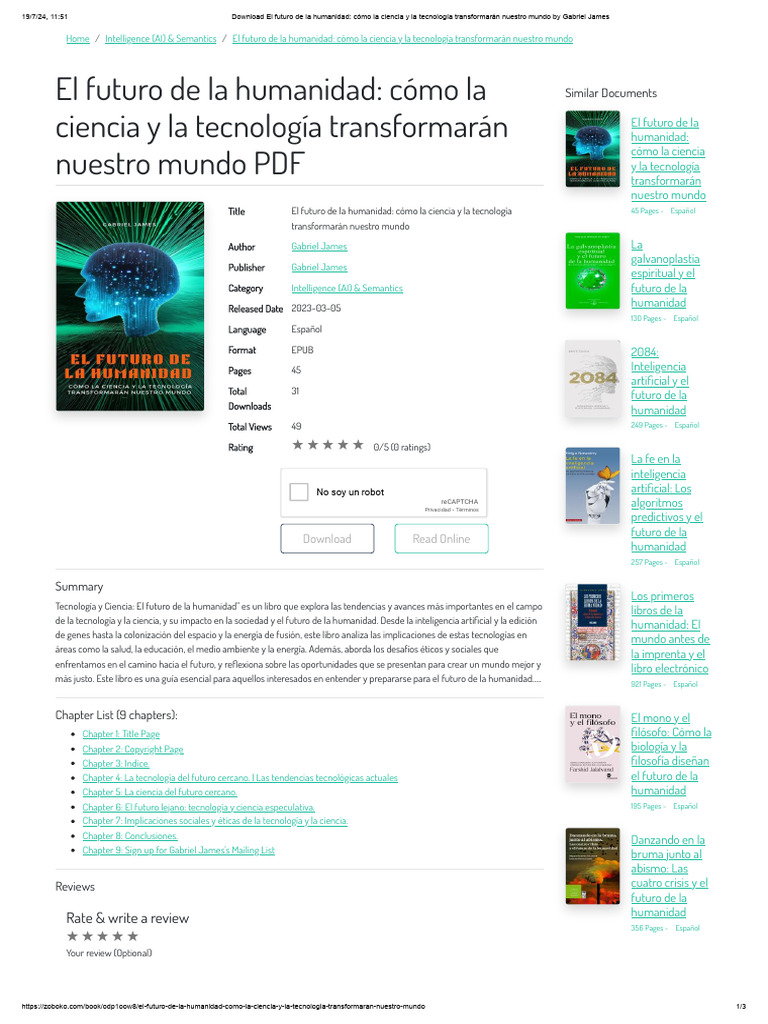 S El Futuro de La Humanidad Cómo La Ciencia y La Tecnología | PDF | Science