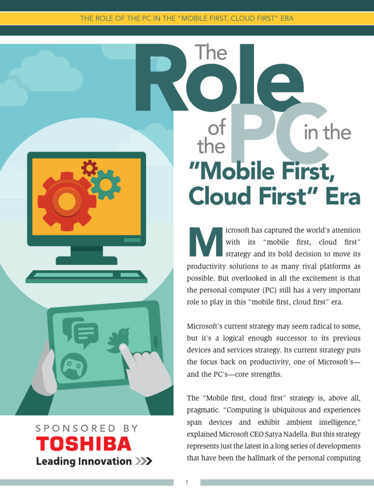 The Role of The PC in The Mobile First, Cloud First Era | PDF | Tablet Computer | Personal Computers