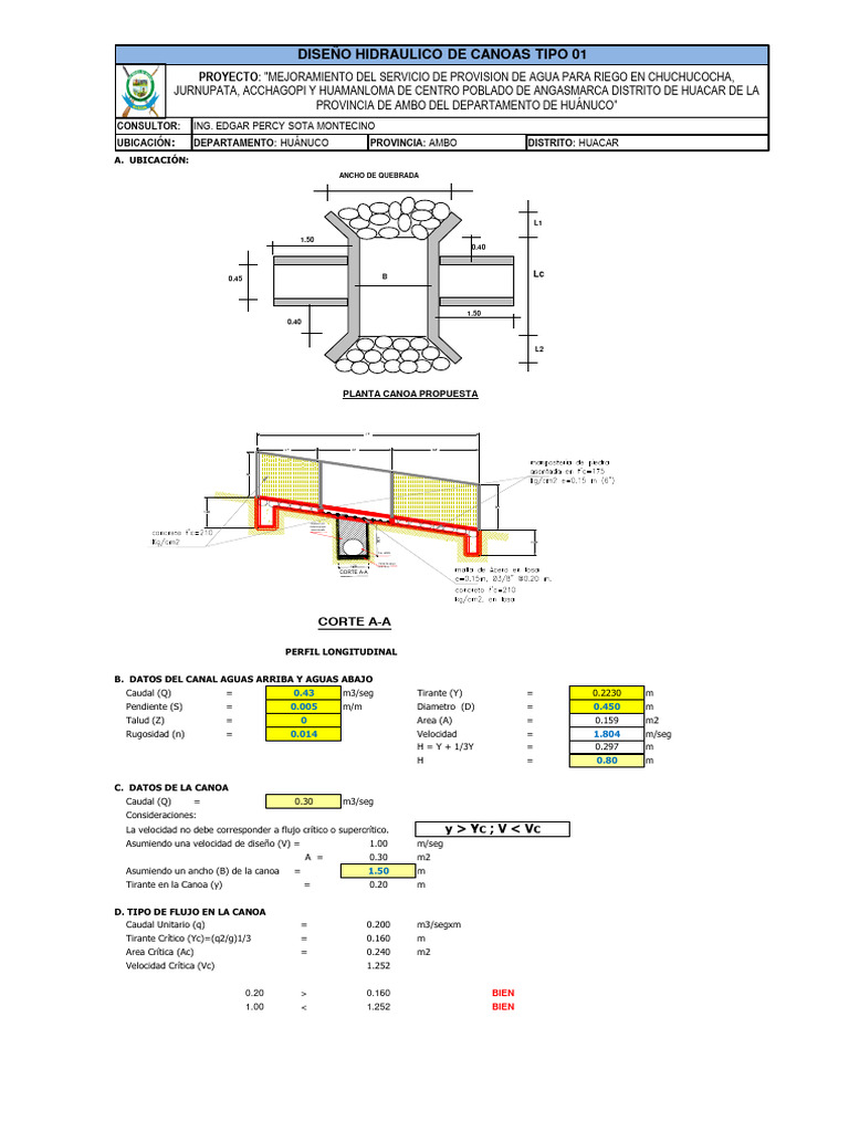 Diseño Hidraulico - Canoas | PDF | Canotaje Y Kayak | Remar