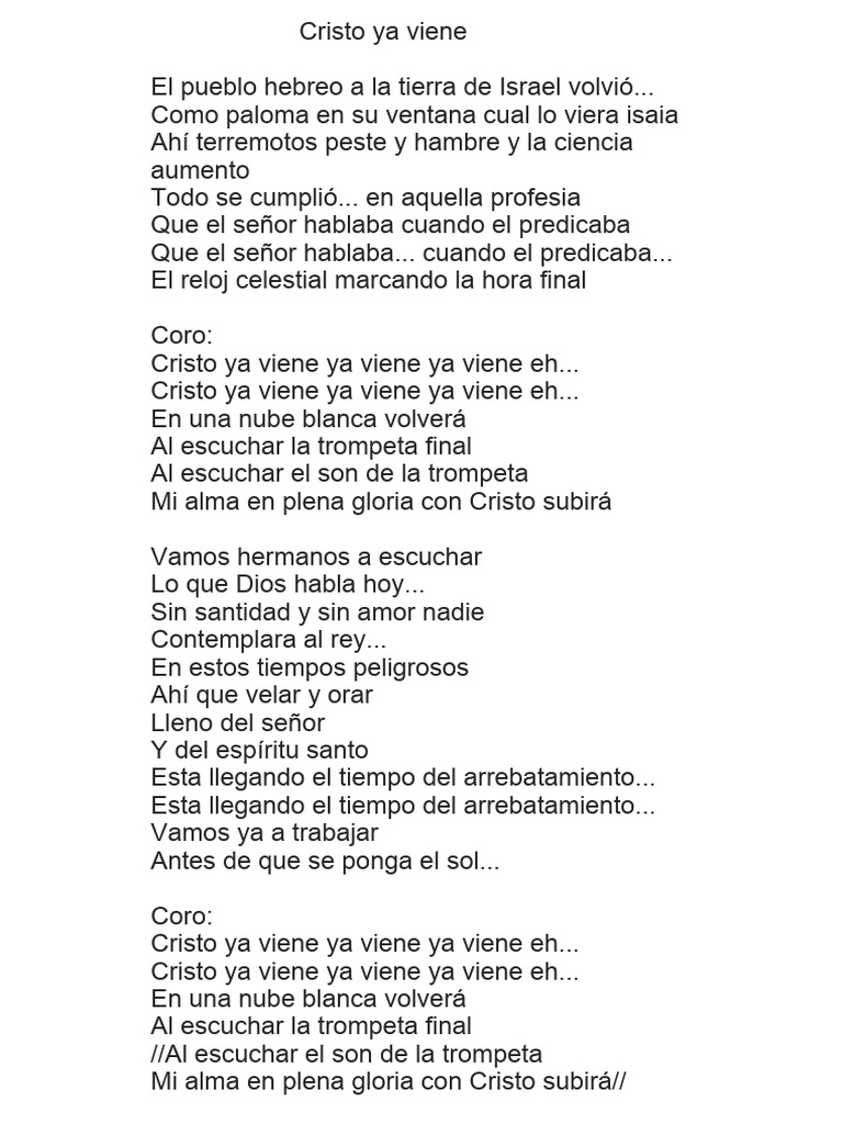 Cristo Ya Viene | PDF