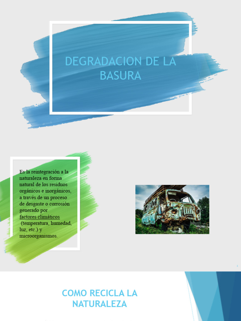 Degradacion de La Basura | PDF | Residuos | Biodegradación