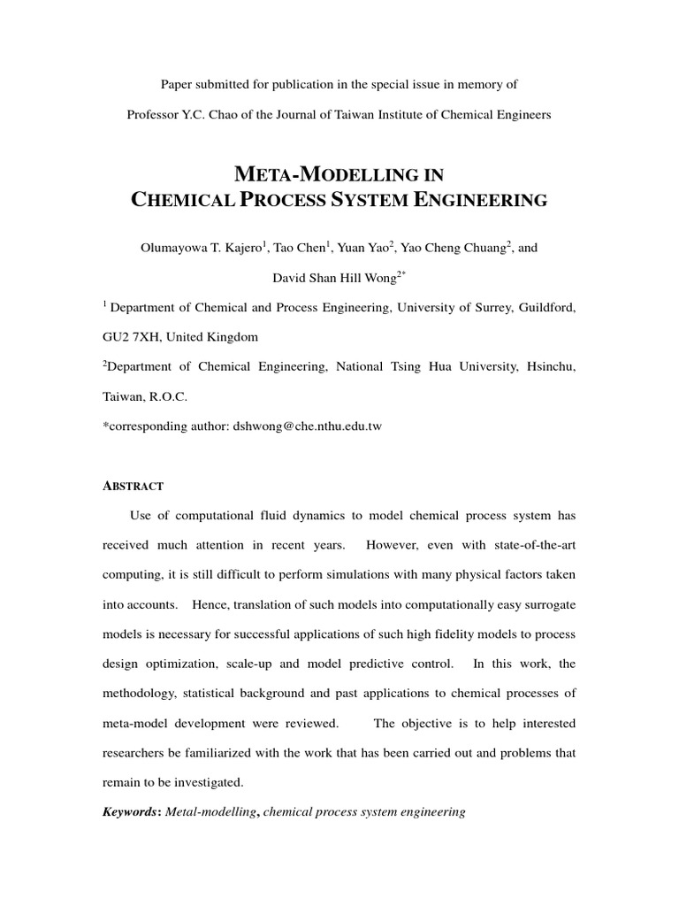 Chemical Process System Engineering | PDF | Sensitivity Analysis | Support Vector Machine