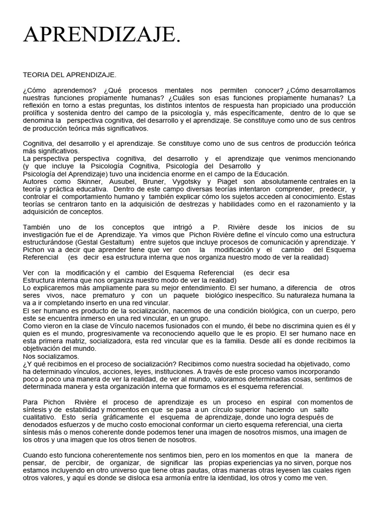 Aprendizaje Pdf Aprendizaje Sicología