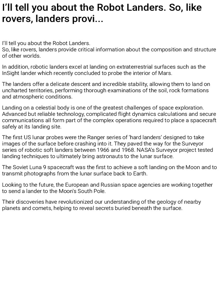 Landers | PDF | Social Science | Science & Mathematics