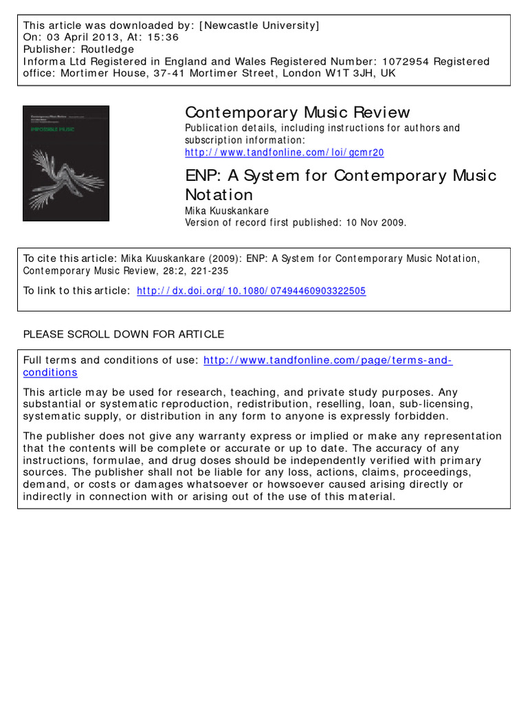 ENP: Contemporary Music Notation System | PDF | Graphical User ...