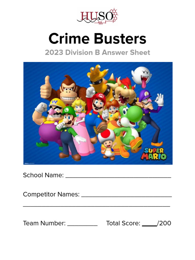 Science Olympiad: Crime Busters | PDF