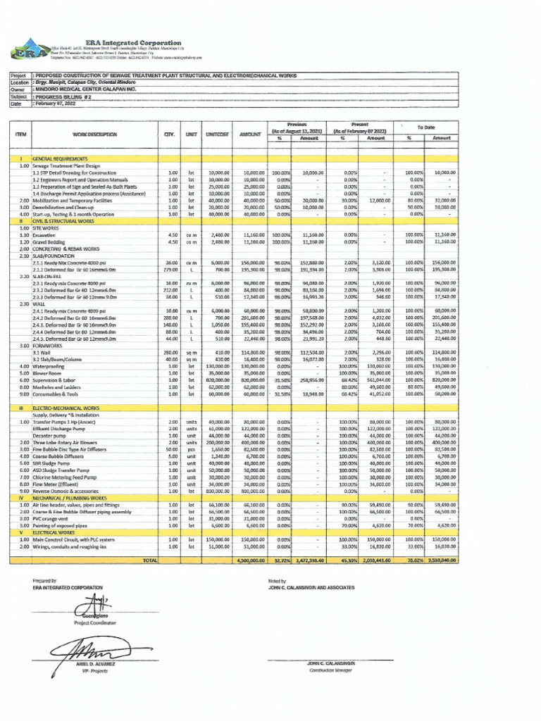 Computation For 2nd Billing | PDF