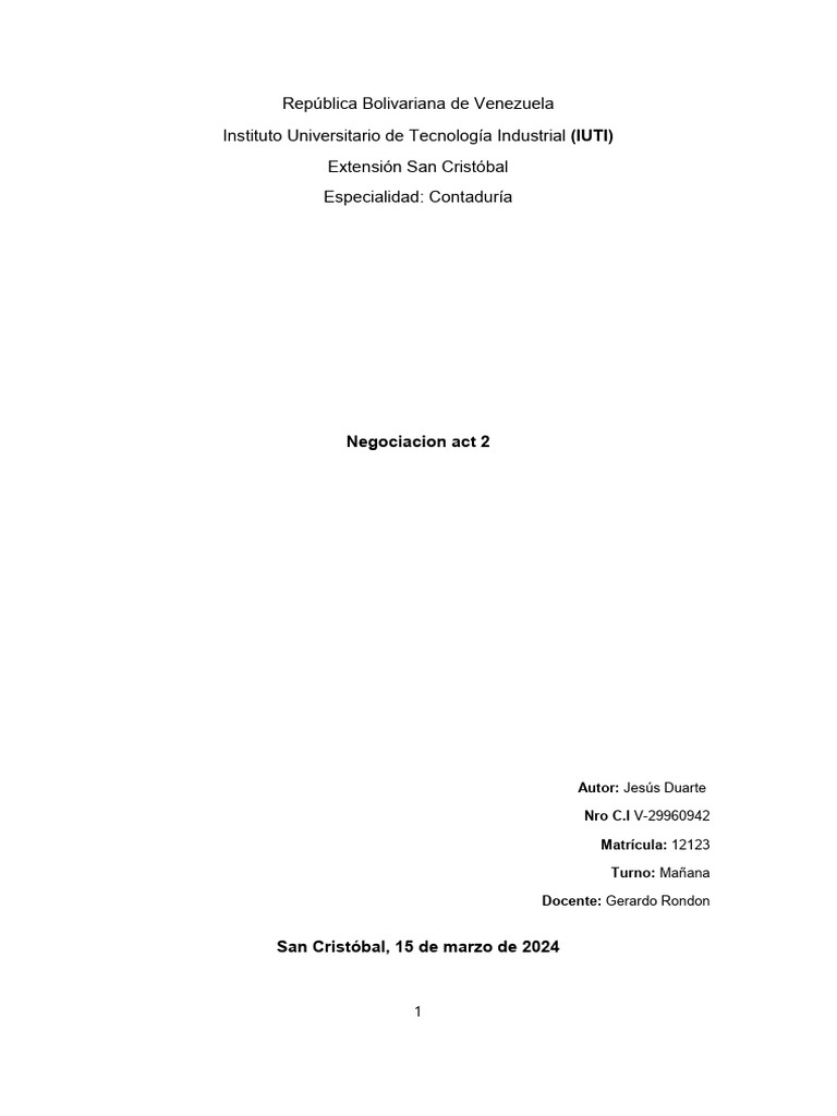 Nego 2 | PDF | Negociación | Cognición