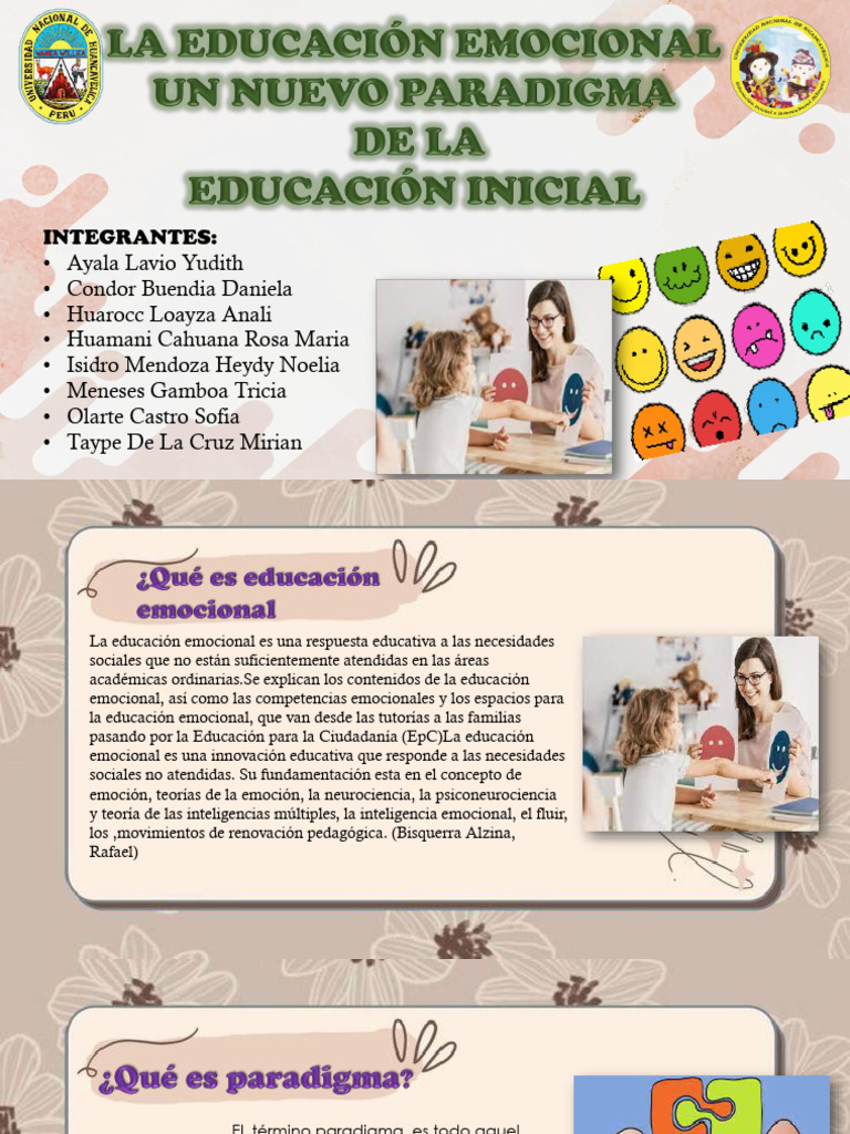 La Educación Emocional Pdf Las Emociones Autoestima