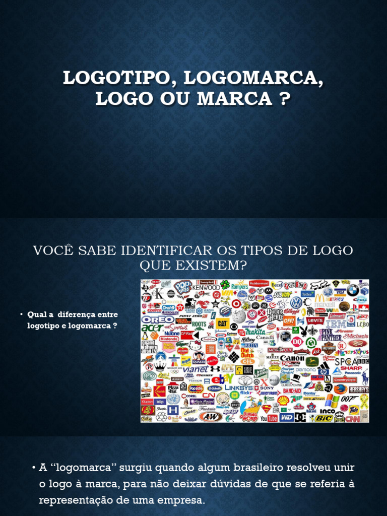 Logotipo, Logomarca, Logo Ou Marca | PDF | Marca | Logotipos