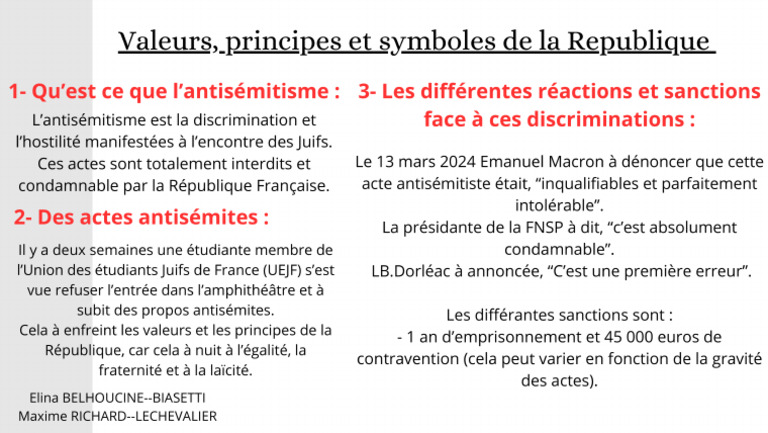 Valeurs, Principes Et Symboles de La Republique | PDF